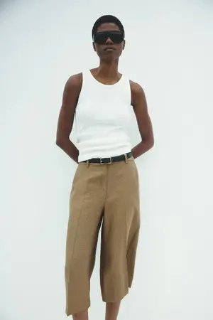 H&M Tailored Linen-blend Culottes