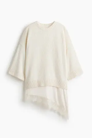 H&m Layered Jumper With Lace Trim