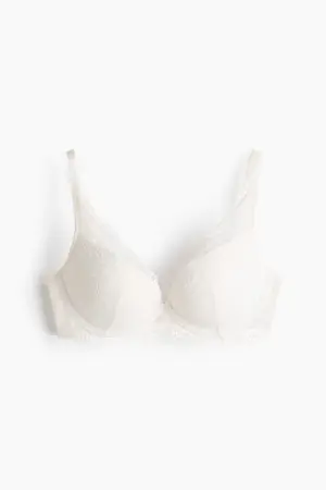 H&m Lace Super Push-up Bra - White