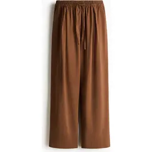 H&m Barrel Drawstring Trousers - Brown
