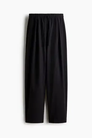 H&m Barrel Drawstring Trousers - Black