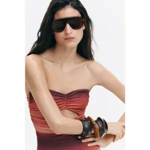 H&m Shield Sunglasses - Brown/tortoiseshell Pattern