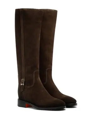 Santoni Suede Riding Boot