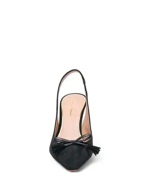 Santoni Suede High-heel Slingback