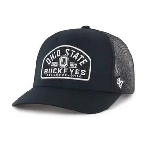 '47 Ohio State Buckeyes Leland Trucker Adjustable Hat - Black