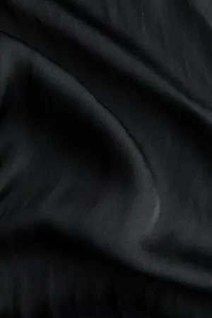 H&m Wrap-detail Satin Trousers - Black