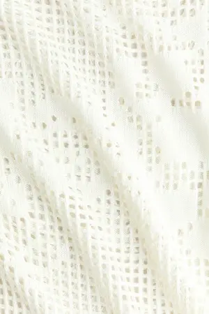 H&m Motif Detail Crochet-look Mini Dress