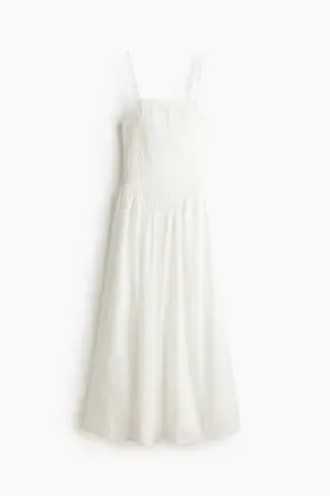 H&m Smocked Flared Maxi Dress