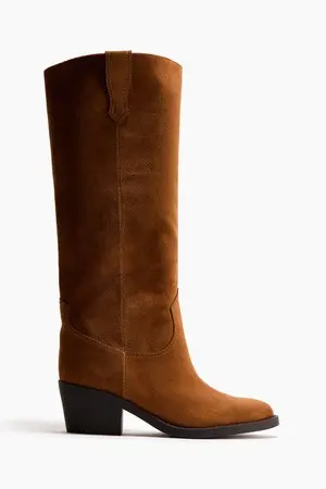 H&M Knee-high Cowboy Boots With Almond Toe