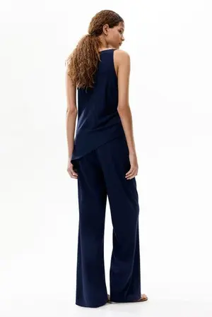 H&m Straight Crêpe Trousers