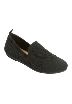 COMFORTVIEW The Sabrina Slip On Flat Black