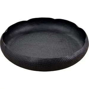 BE HOME Wallis Aluminum Low Bowl - Black