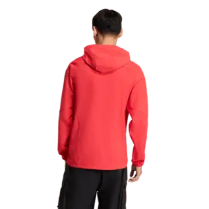 Adidas D.c. United Tiro Travel Full-zip Hooded Windbreaker - Light Red