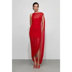 ET OCHS Lane Knit Midi Dress - Tomato