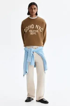 H&m Regular Fit Carpenter Trousers - Light Beige