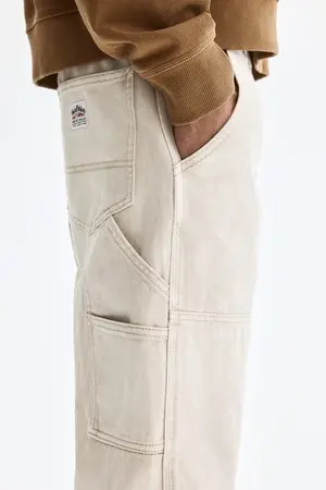 H&m Regular Fit Carpenter Trousers - Light Beige