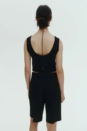 H&m Foldover-waist Bermuda Shorts