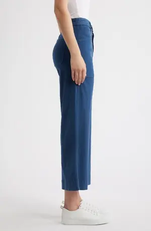 Frank & Eileen Stretch Cotton & Linen Crop Wide Leg Carpenter Pants