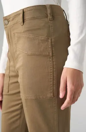 LIVERPOOL Patch Pocket Stretch Cotton Blend Pants