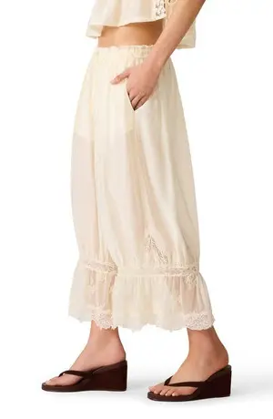 Steve Madden Easten Lace Detail Drawstring Pants