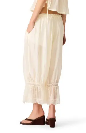 Steve Madden Easten Lace Detail Drawstring Pants