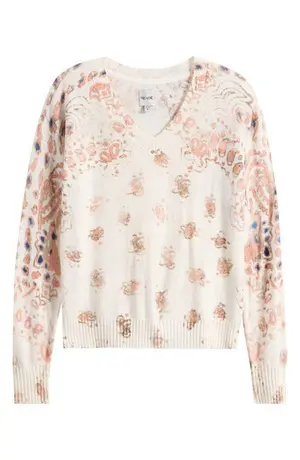 NIC+ZOE Paisley V-neck Sweater