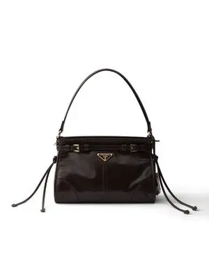 Prada Bonnie Small Leather Handbag - Brown