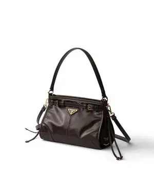 Prada Bonnie Small Leather Handbag - Brown