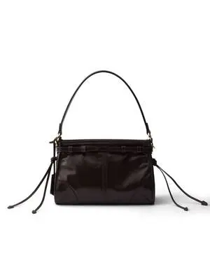 Prada Bonnie Small Leather Handbag - Brown
