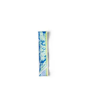 Prada Printed Silk Twill Skinny Scarf - Light Blue