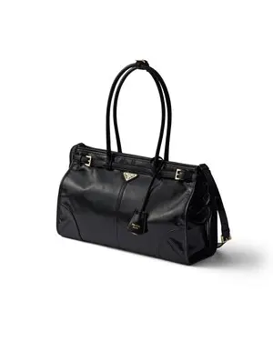Prada Bonnie Large Leather Handbag - Black
