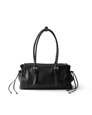 Prada Bonnie Medium Antiqued Leather Tote Bag