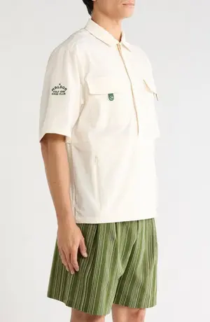 MALBON Bass Club Seersucker Popover Windshirt