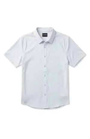 CUTS Crossover Performance Short Sleeve Button-up Shirt - White