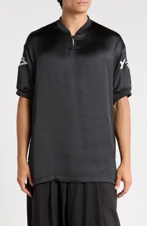 Y3 Liquid Logo Satin Jersey T-shirt