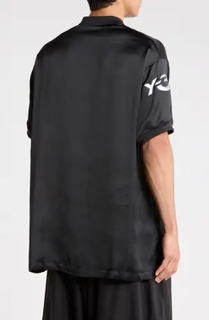 Y3 Liquid Logo Satin Jersey T-shirt
