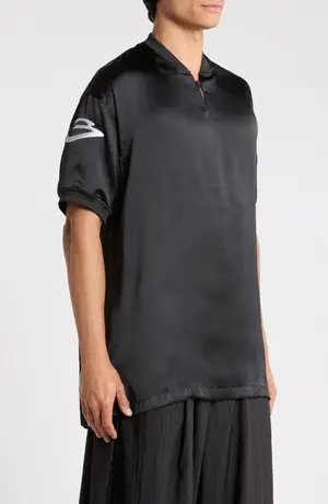 Y3 Liquid Logo Satin Jersey T-shirt