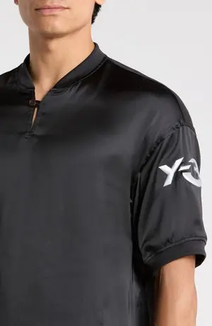 Y3 Liquid Logo Satin Jersey T-shirt