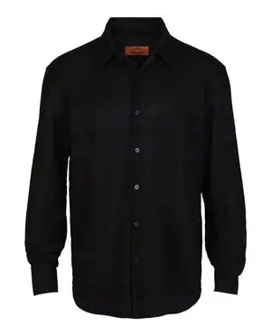 Missoni Chevron Pattern Long Sleeved Shirt - Multi Blue