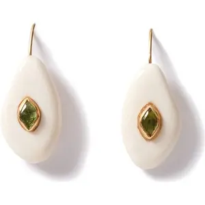 Chan Luu Pebble Drop Earrings With And 18k Gold Inlays - Peridot