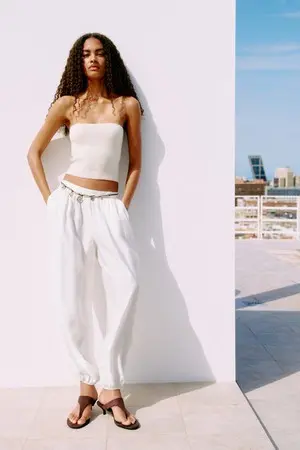 H&m Balloon Trousers - Ivory