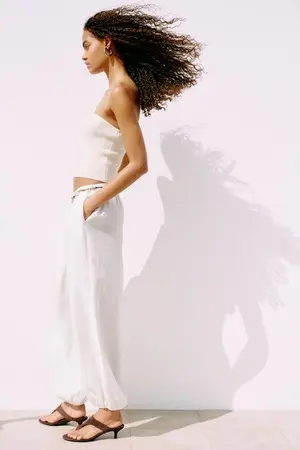 H&m Balloon Trousers - Ivory