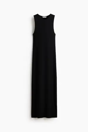 H&m Rib-knit Maxi Dress - Black