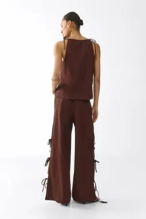 H&m Broderie Anglaise Tie-detail Trousers