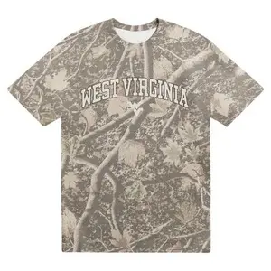 USCAPE APPAREL West Virginia Mountaineers Back Bay Heavyweight T-shirt - Camo