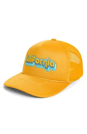 LOCAL BEACH California Patch Trucker Hat - Gold