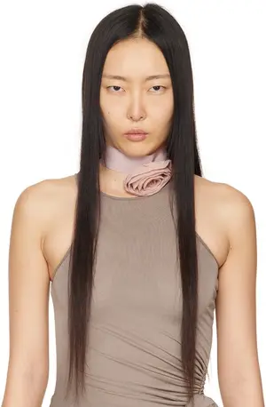 Blumarine Rose Embellished Necklace With Lobster Clasp