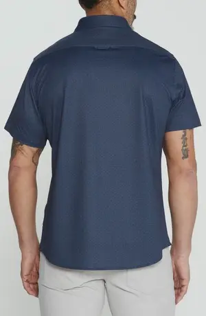 7 Diamonds Puente Performance Geometric Short Sleeve Shirt