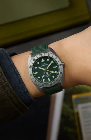 Timex® Expedition Pioneer Gmt Automatic Webbing Strap Watch