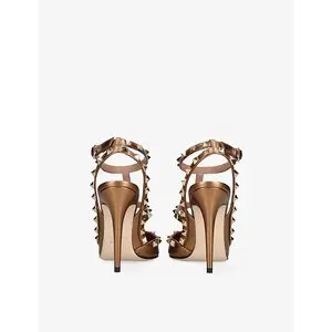 Valentino Garavani Rockstud 100 Leather Courts - Bronze